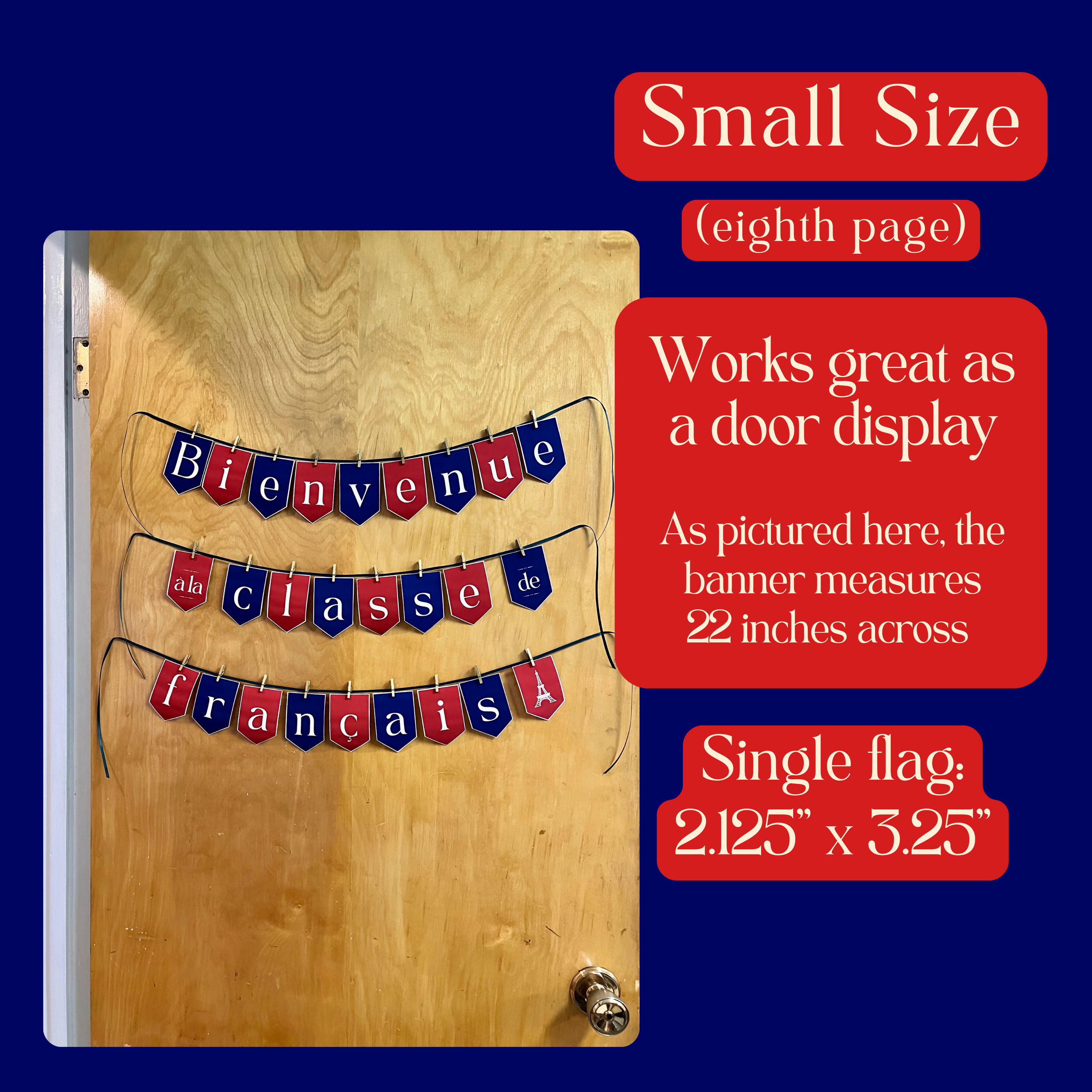 French school classroom welcome banner printable digital download b...