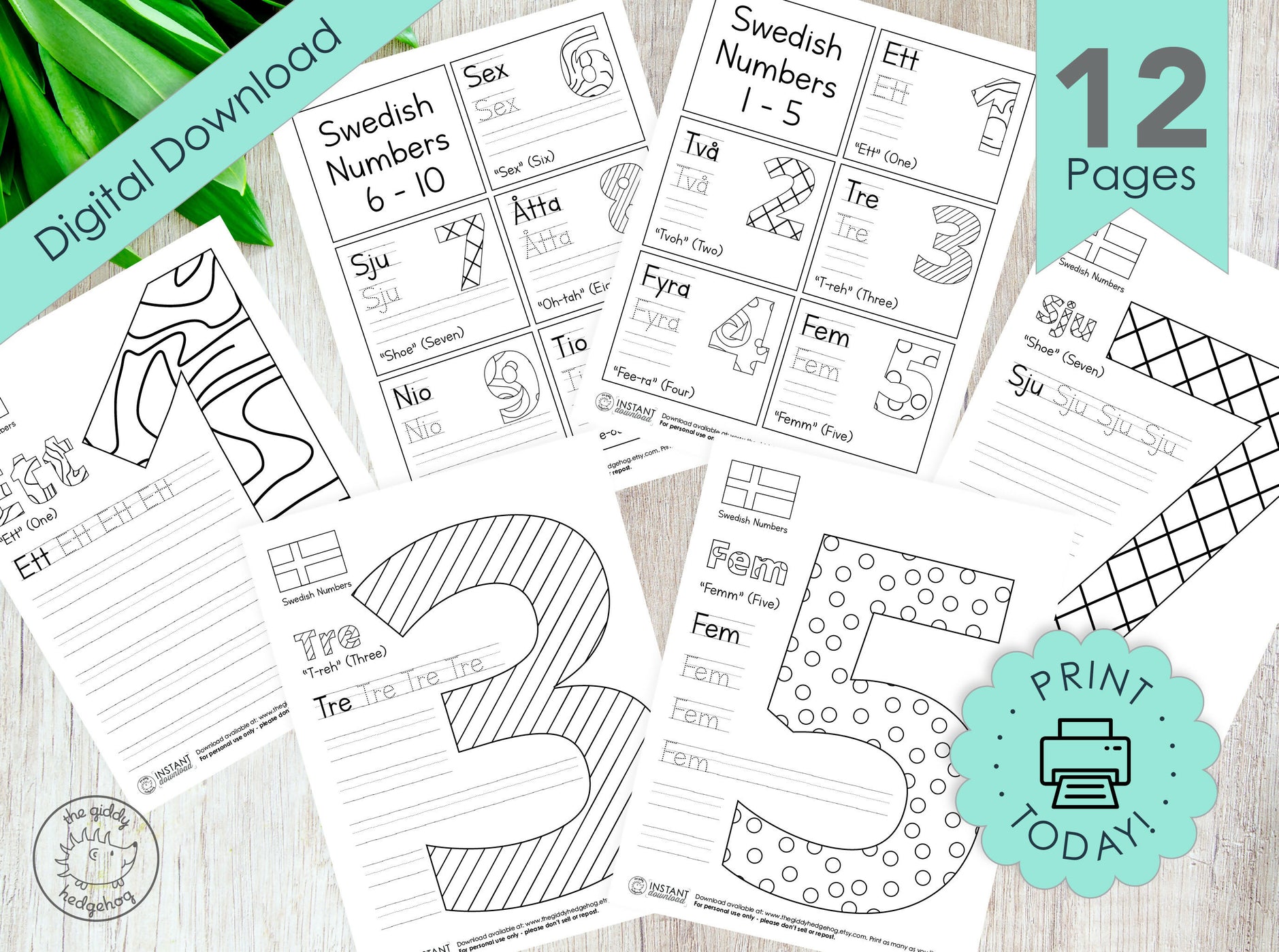 Printable Coloring Page, Sweden Coloring Page, Swedish Coloring, Te...