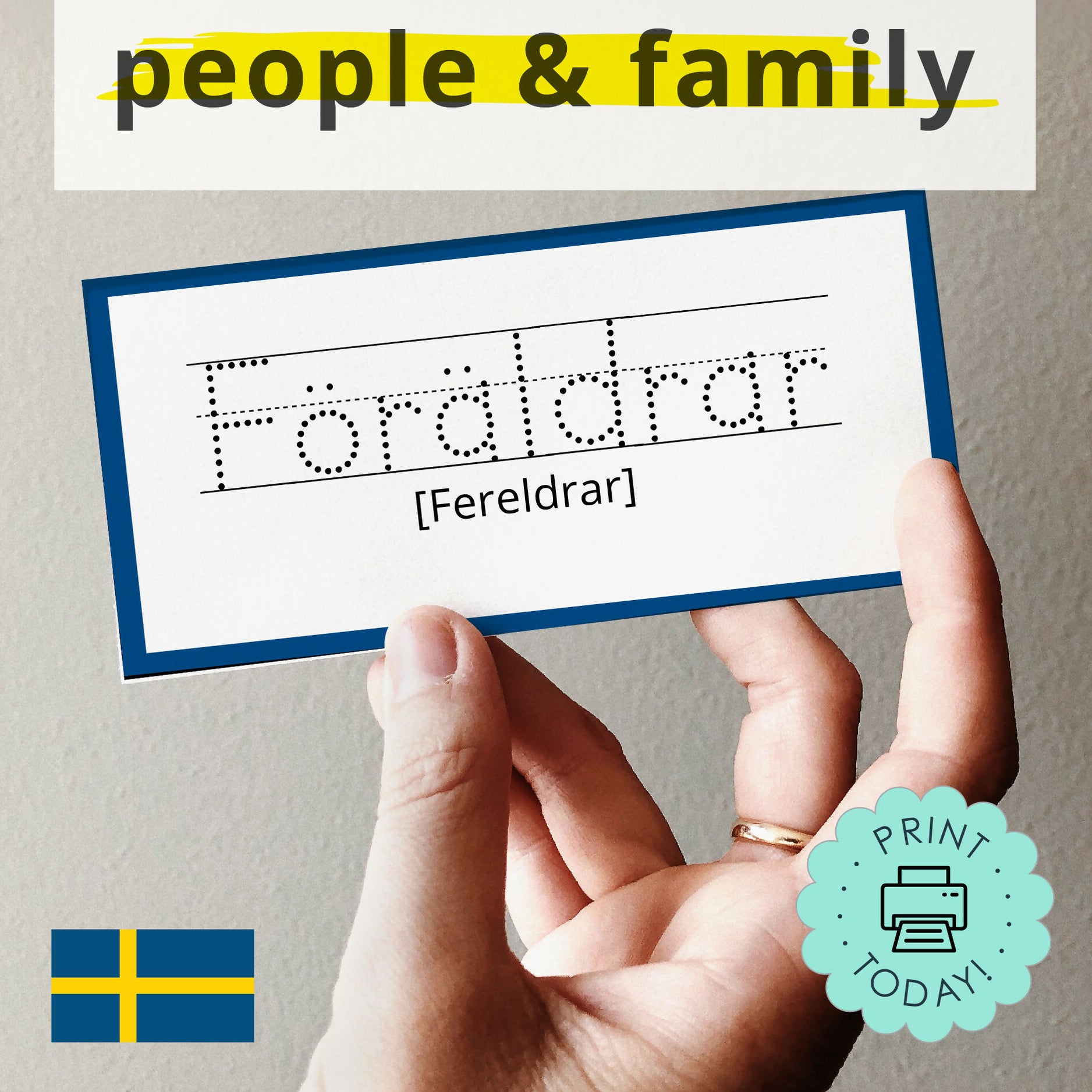 DIY, Printable Swedish, Swedish Flashcards, Sweden Country, Teach K...