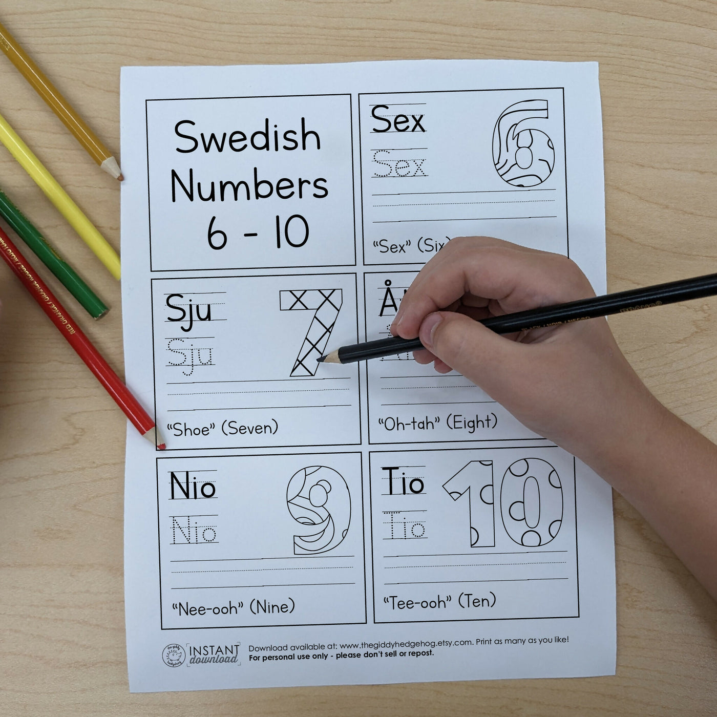 Printable Coloring Page, Sweden Coloring Page, Swedish Coloring, Te...
