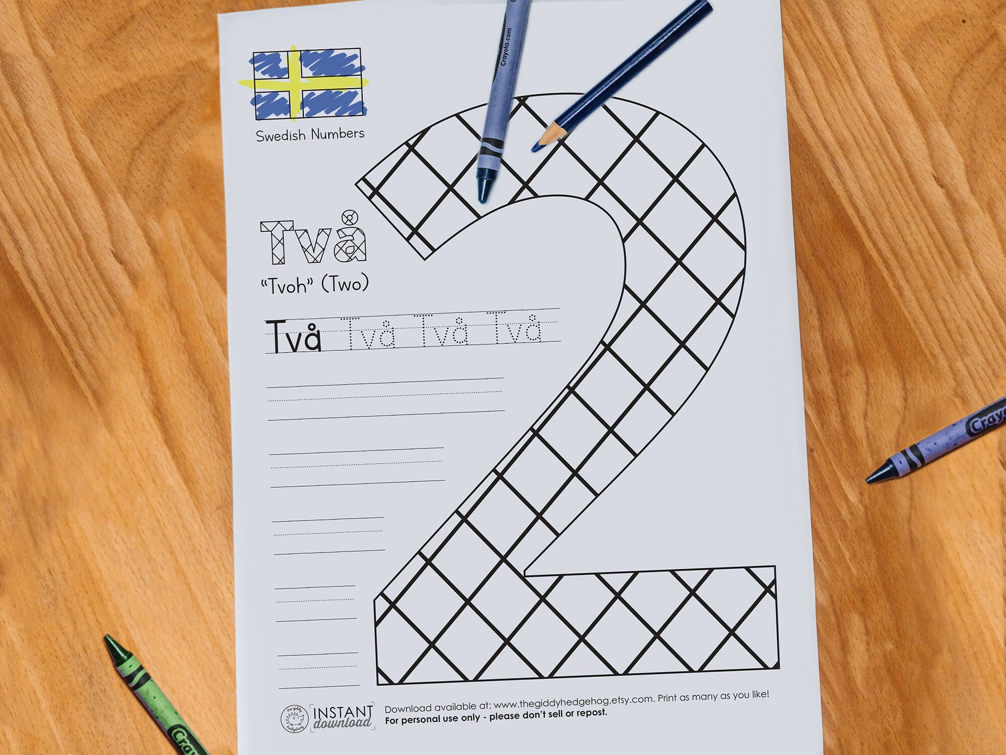 Printable Coloring Page, Sweden Coloring Page, Swedish Coloring, Te...