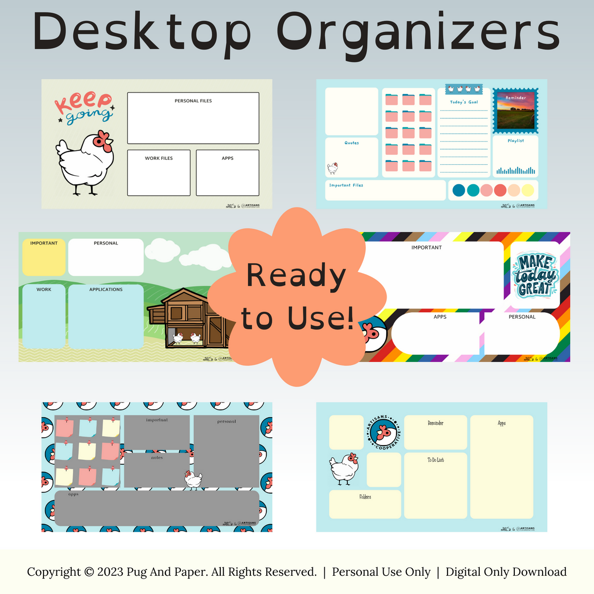 Digital Organizer Featuring AC's Brook the Chicken – Art...