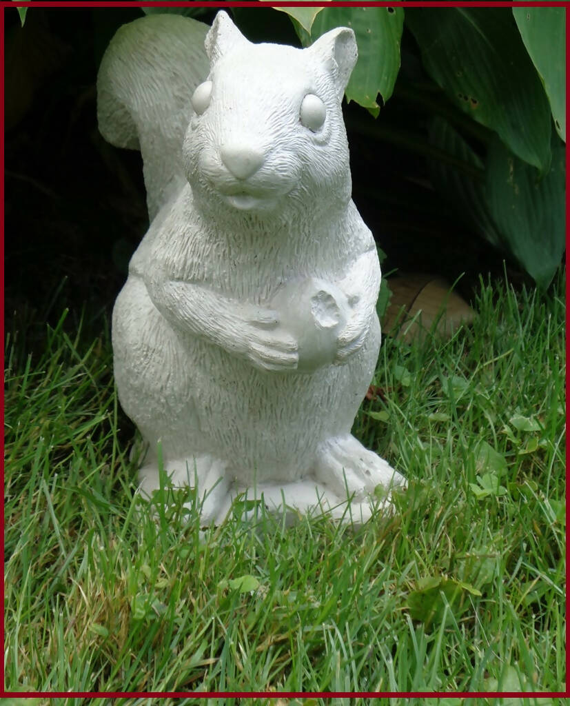 Concrete Statue Squirrel Life Size Figurine Yard Garden decor It ...