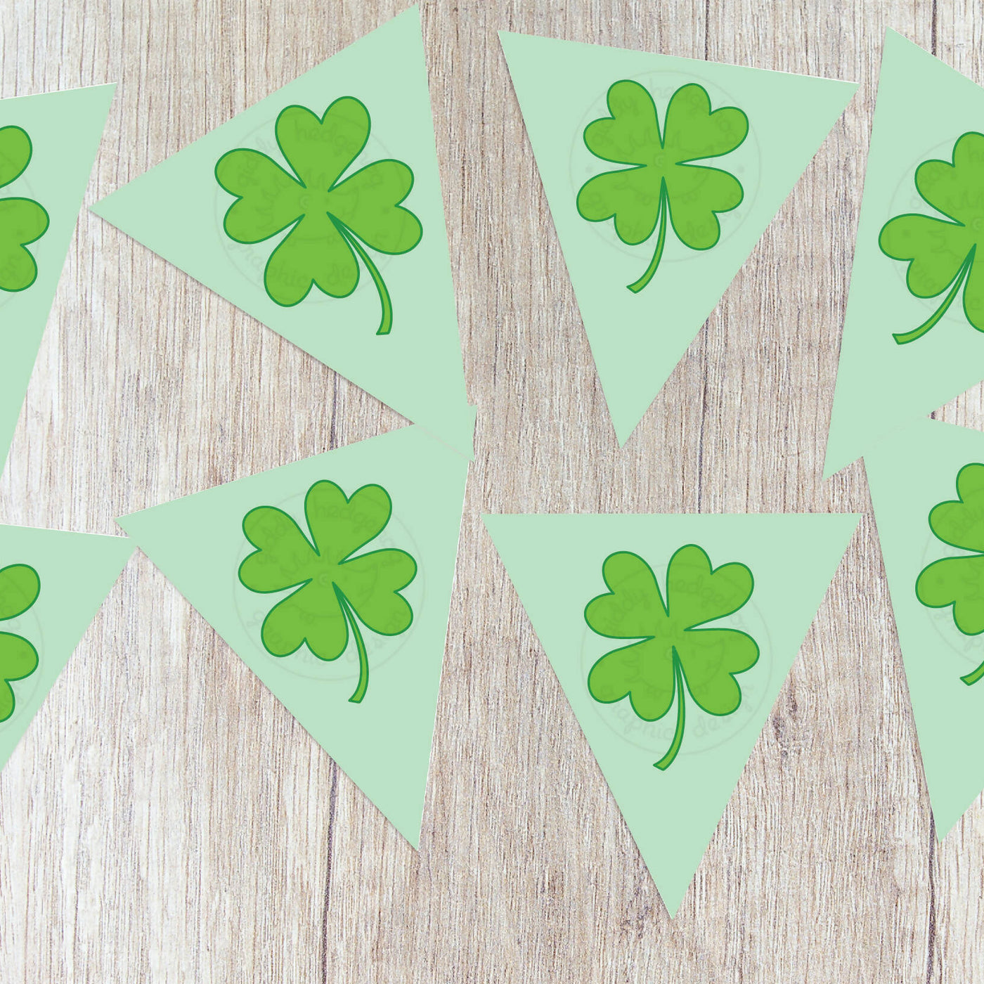 Printable shamrock banner, St Patrick's Day banner, St. Paddy&...