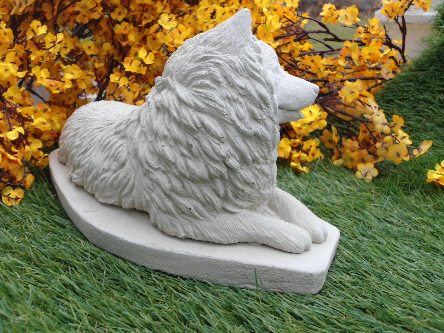 Concrete Statuary, Samoyed Dog, Dog lovers gift, Pet loss memorial,...