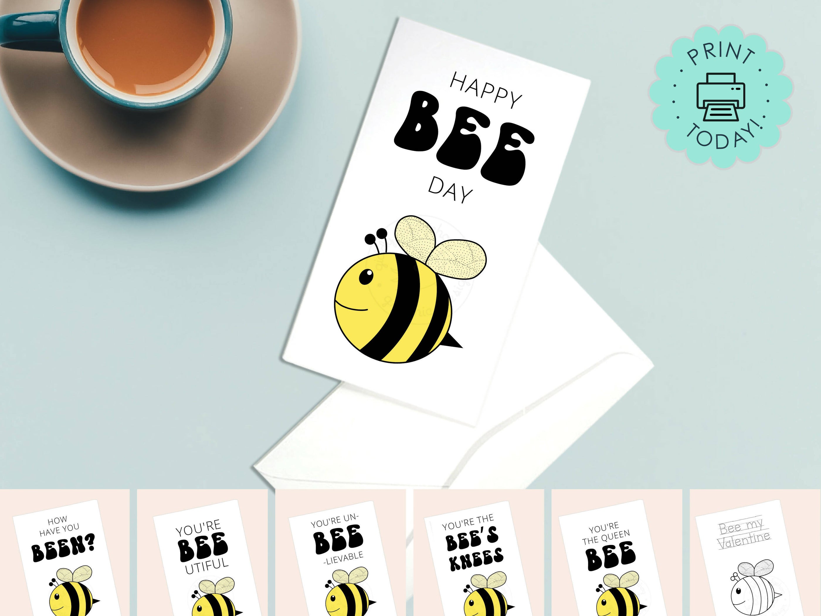 Bee pun cards, Bee thank you, Teacher Appreciation Card, Teacher Ca...