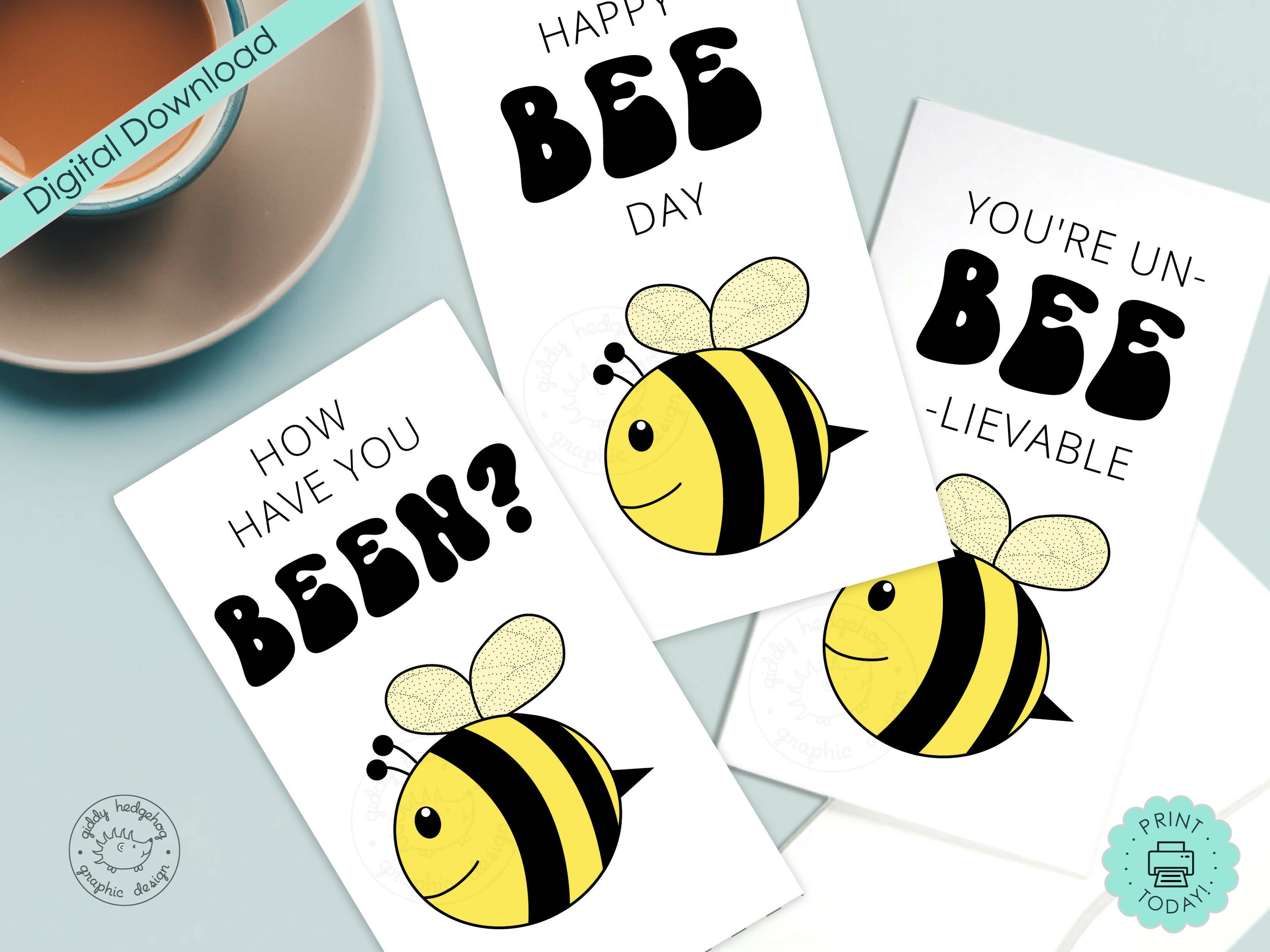 Bee pun cards, Bee thank you, Teacher Appreciation Card, Teacher Ca...