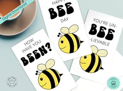 Bee pun cards, Bee thank you, Teacher Appreciation Card, Teacher Ca...